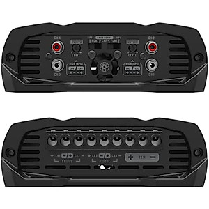 Stetsom IR 800.4 Compact 2 Ohms Digital Multi Channel Amplifier 800 Watts RMS 4 Channels 2Ω Stable Full Range HD Sound Quality Car Stereo MD Crossover HPF LPF Bass Boost Front Rear Bridge Speakers