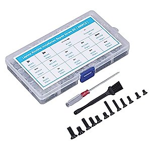 Electronic Repair Screws Kit, Flat Head Carbon Steel 600Pcs Computer Screw for Laptop