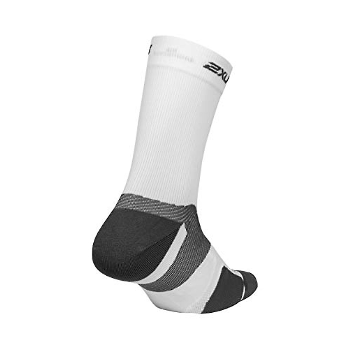 2XU Vectr Crew Sock, White/Grey, Small