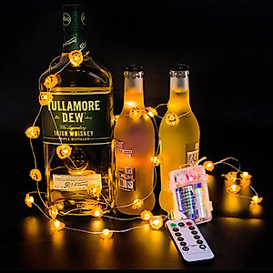 Halloween Decorations Outdoor, LED Pumpkin Lights, Battery Operated with Waterproof 8 Modes Twinkle Lights, for Halloween Party Home Garden Tree Porch Decoration