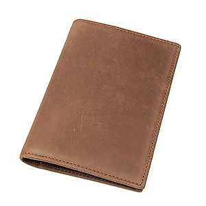 Leather Wallet RFID Blocking Leather Passport Holder Travel Bifold Wallet For Men Women Credit Card Holder