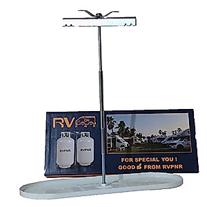 RVPNR RV Dual Propane Tank Mounting Rack 40lb,30lb and 20ld Tanks for Camper and Travel Trailers with Different Connecting Pipes, Black, White, Grey or Red Options (White)