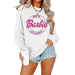 wkind olades Come On Let's Go Party Sweatshirt Women Trendy Girls Shirt Cute Bachelorette Pullover Fall Casual Tops