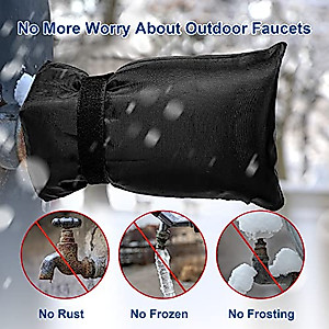 ZUZUXIA 2 Pack Outdoor Faucet Covers for Winter Freeze Protection Enlarge 9.9"H X 7.1"W Outside Water Spickets Covers Hose Faucet Spigot Cover Protector