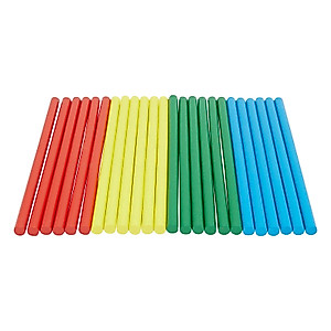 Rhythm Lummi Sticks For Kids, Toddler Music Toys in 4 Colors (10 In, 24 Pieces)