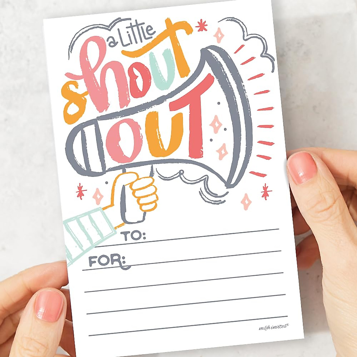 Fun Shout Out Cards For Employees, Office Staff, Teachers and Students - Appreciation and Recognition Reward Cards For School or Work Bulletin Board (50 Count)