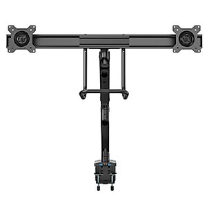 StarTech.com Desk Mount Dual Monitor Arm with USB & Audio - Slim Adjustable Dual Monitor VESA Mount for up to 32" (17.6lb/8kg) Displays - Ergonomic Articulating - C-Clamp/Grommet (ARMSLIMDUAL2USB3)