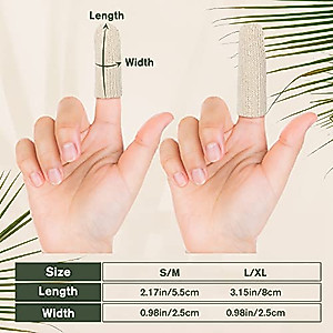 Evridwear 20PCS Premium Cotton Comfort Cushion Finger Toe Thumb Cot Sleeves Protect Fingertips Hand Eczema Skin Cracking Calluses Wicks Moisture Jewelry Clean Smudges (Short Length)