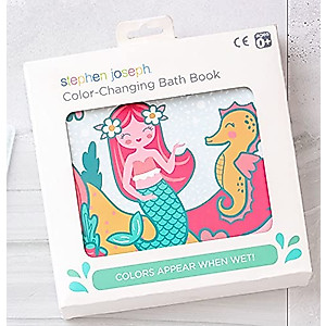 Stephen Joseph, Floating Color Changing Bathtime Book, Toddler Bath Toys, Mermaid