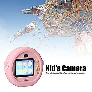 wendeekun X6 Children's Digital Camera, 2.4 Inch Portable Mini IPS Selfie Video, Kid's Toy Camera with Cartoon Soft Silicone Cover for Birthday Gifts