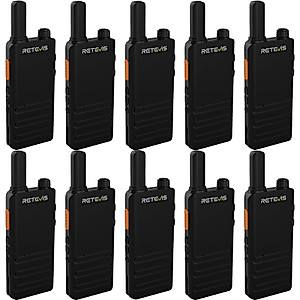 Retevis RT22P,New Version of RT22(2.0),Portable FRS Two-Way Radios,Walkie Talkies for Adults Rechargeable,1620mAh Battery,USB-C,VOX,Radio Walkie Talkie Business School Restaurant Retail(10 Pack)