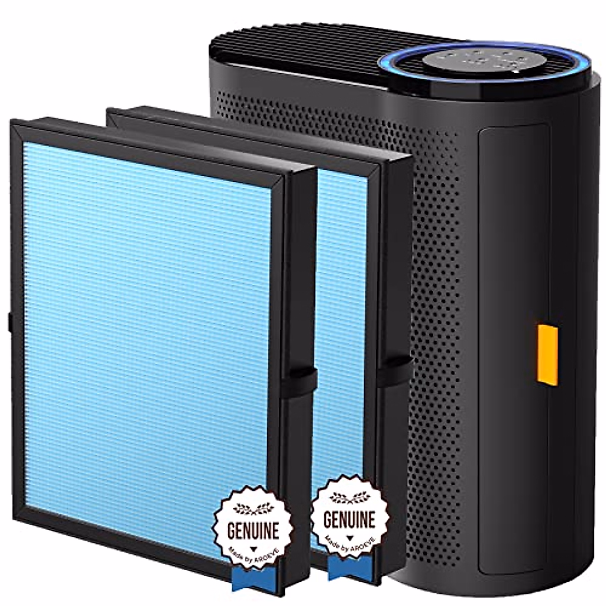 AROEVE Air Purifier for Home(MK04-Black) with Three H13 HEPA Air Filter(One Basic Version & Two Standard Version) for Dust, Pet Dander, Smoke, Pollen