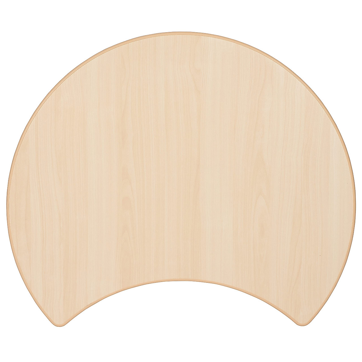 EMMA + OLIVER 25.125" W x 35.5" L Crescent Natural Plastic Adjustable Activity Table-Seats 4