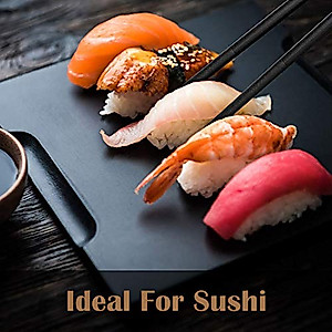 HauSun 2 Pairs Chopsticks and Chopstick Rest Gift Set- Dishwasher Safe Reusable Fiber Glass Chopsticks + Porcelain Cute Panda Chopstick Holder, Non-slip Chinese Japanese Style Chopsticks Set, Black