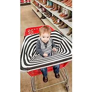 Itzy Ritzy 4-in-1 Nursing Cover, Car Seat Cover, Shopping Cart Cover & Infinity Scarf – Breathable, Multi-Use Nursing Cover Up for Breastfeeding, Carseat Canopy & Stroller Cover (Black & White Stripe)