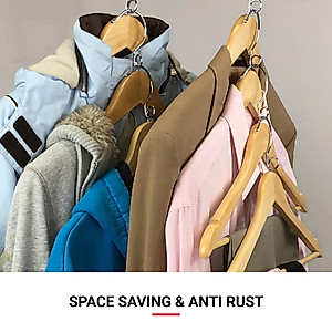 Proman Products - Kascade Hangers, Space Saving Hangers, Customize Your Closet Organization (Natural Color, 50-Pack)