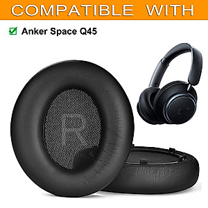 Q45 Earpads - defean Replacement Ear Pads Cover Cushions Compatible with Anker Space Q45 Adaptive Active Noise Cancelling Headphones (Black)