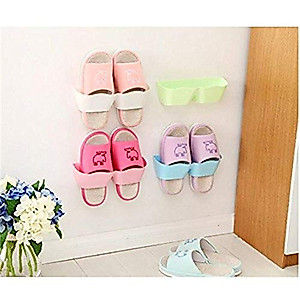 4 PCS Creative Plastic Wall Mounted Shoes Rack for Entryway Over the Door Shoe Hangers Organizer Hanging Shoe Storage Racks