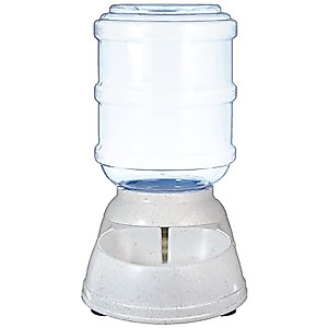 Amazon Basics Gravity Pet Waterer for Dogs and Cats, Small, 1 Gallon Capacity, Gray