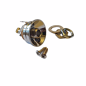 Chrome Electrosocket Jackplate with Pure Tone Full-contact Output Jack