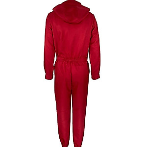 MYUPDALIN Unisex Red Jumpsuits Cosplay Outfit Guard Suit Halloween Coverall Costumes (X-Large, Red)