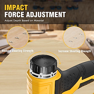 ALLOYPOWER 18GA Nail Gun Battery Powered, 2 in 1 Cordless Brad Nailer/Electric Stapler with 2.0Ah Battery & Charger,1000pcs Nails and 1000pcs Staples Included for HOM