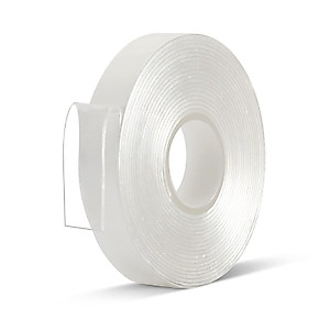 Maxwel Manufacturing Double Sided Tape Heavy Duty - 1/2 in 10 Ft Acrylic Sticky Mounting Tape Clear Removable Strong Two Sided Adhesive for Sign/Photo/Poster/Picture Mount(Pack of 1 Roll)