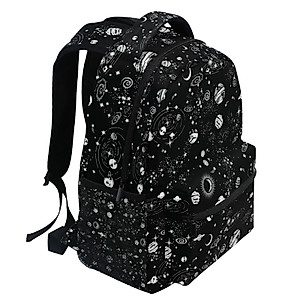 Wamika Space Galaxy Stars Kids Backpack Black Hole School Backpacks Boys Girls Daypack Book Bag