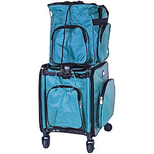 Tutto Serger Tote on Wheels (Turquoise, 17")