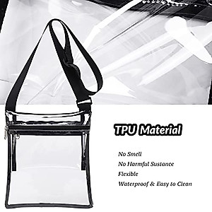 Ryushoyo Clear Crossbody Purse Bag, Stadium Approved Clear Bag with Inner Pocket for Concerts, Festivals or Sporting Events Royal Blue