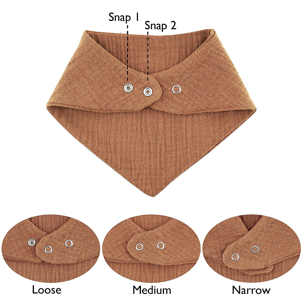 Meerdif Muslin Baby Bibs 10 Pack Baby Bandana Drool Bibs for Unisex Boys Girls, 100% Cotton 10 Solid Colors Set (Multi Color)