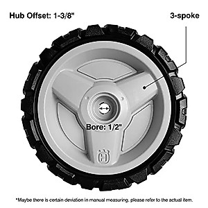 Replacement 580365301 Wheel Compatible with Hus qvarna Lawn Mower - 2 Pack Drive Wheels Compatible with HU675AWD, HU700AWD, HU725AWD, HU800AWD, L321AH, LC221A, Craftsman GCV-160 Mower, 8 inch