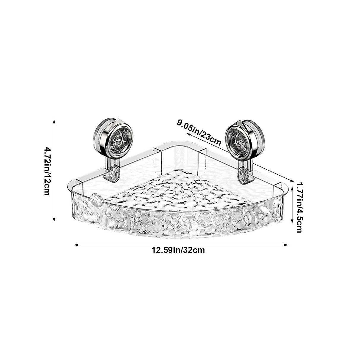 Hanging Shower Shelf, Corner Shower Caddy Shelf, No-Drill Clear Wall Caddy, Multifunctional Bathroom Storage, Shower Shelves for Home Decor, Bathroom Accessories Today Lightning Deals