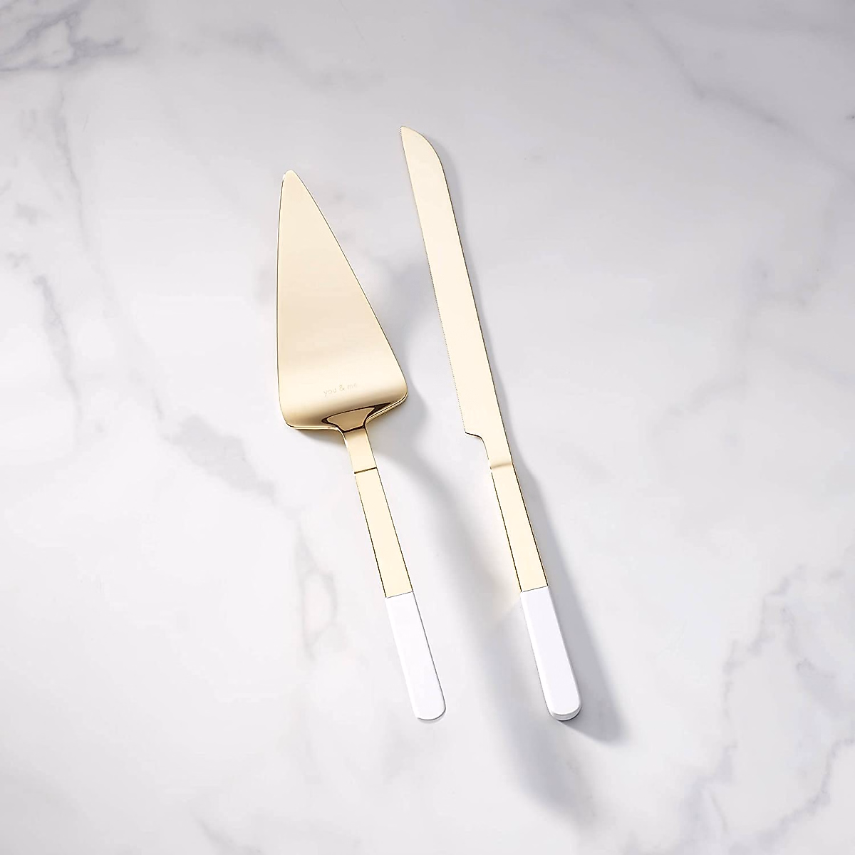 Kate Spade Bridal With Love Gold Personalized Cake Wedding Cake Cutting Set, Custom Engraved Wedding Cake Knife and Server Set, Accessories and Gifts for Bride and Groom