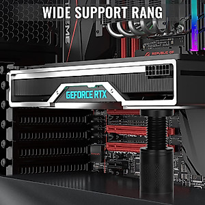 Graphics Card GPU Support Bracket, Heavy-Duty GPU Graphics Card Stand Anti Sag GPU Holder GPU Sag Bracket Video Card Mini GPU Mount Brace for Prevent Graphics Card ,Medium 2-3.15 in Adjustable