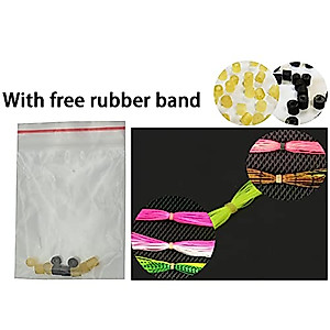 20Pc 10Colours Fishing Jig Lures Mixed Colors DIY Silicone Whole Sheet Skirts for Jig Lures Regular Skirt Colours with Fly Tying Material Free Rubber Band CMB3#