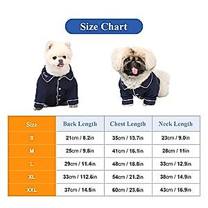 Calpinono 100% Cotton Dog Shirts Cute Dog Clothing Puppy Sleepwear,Pjs for Small and Medium Doggy-Toy Poodle, Yorkie, Chihuahua, Maltese -Summer Puppy Clothes(L)