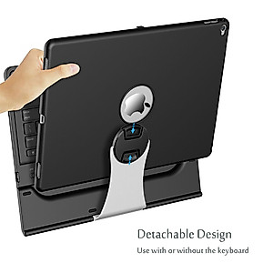 ProCase Keyboard Case for 1st & 2nd Generation iPad Pro 12.9 2017 2015, iPad Pro 12.9 Tablet Wireless Keyboard Case for iPad Pro 12.9" (2nd & 1st Gen)- Black