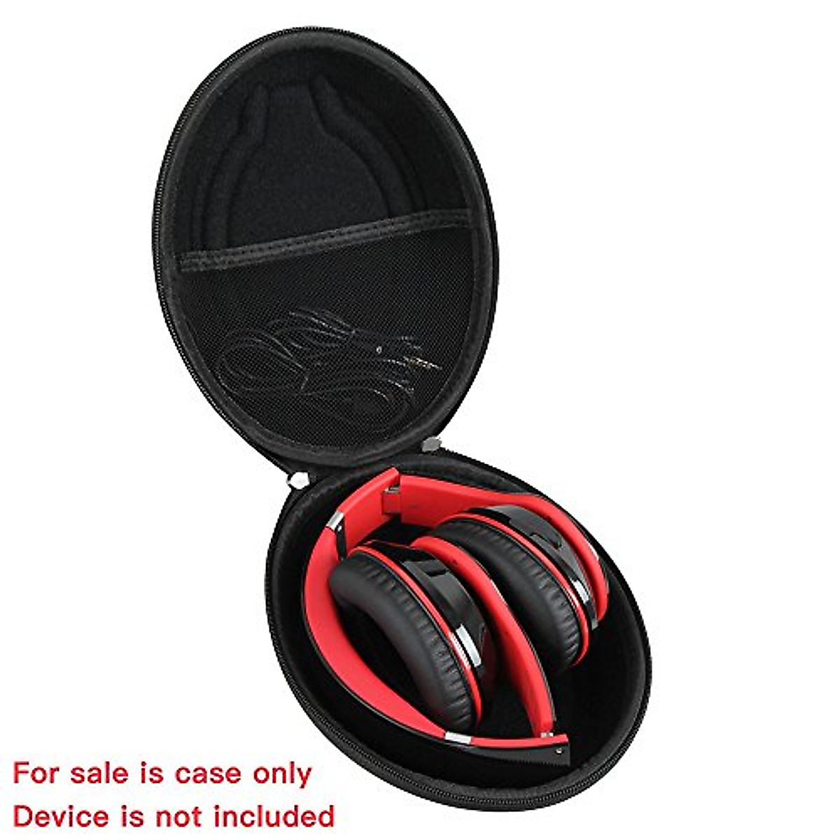 Hetmitshell Hard EVA Travel Case Fits Mpow 059 Bluetooth Headphones Over Ear Hi-Fi Stereo Wireless Headset Foldable Soft Memory-Protein Earmuffs (Black)