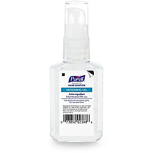 PURELL Advanced Hand Sanitizer Refreshing Gel, Clean Scent, 2 fl oz Travel Size Pump Bottle (Pack of 1) – 3050-24-CMR