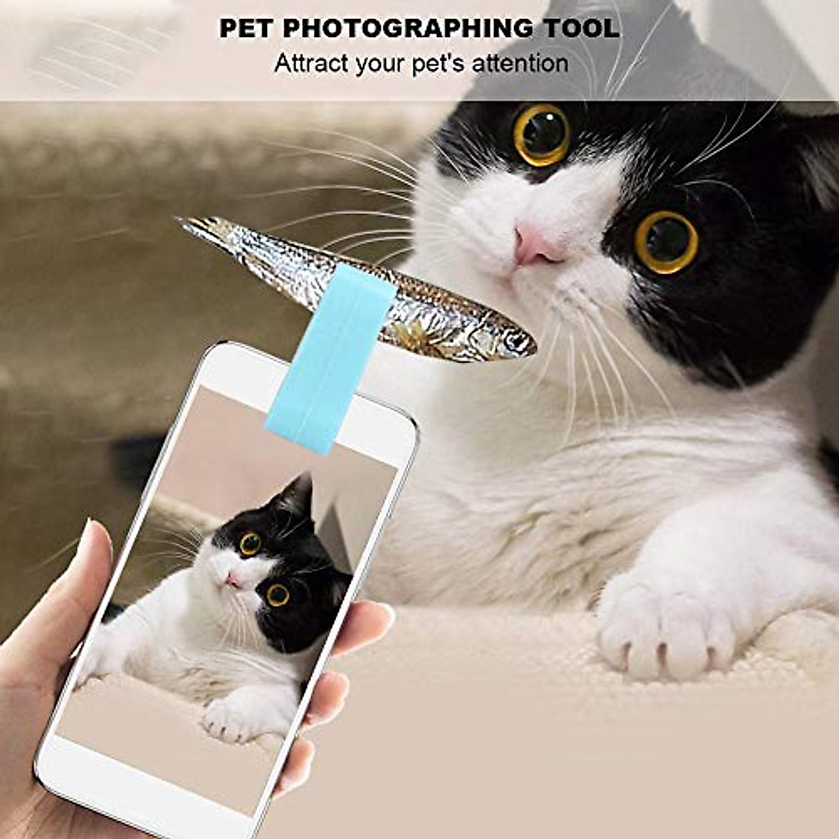 2pcs Pet Selfie Clip Tool, Pet Selfie Artifact Toys Pet Selfie Stick Dog Camera Lens Phone Clip Photographing Props Attract Attention
