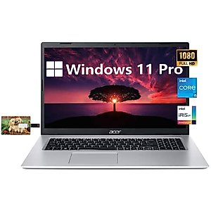 Acer Aspire 3 Business Laptop, 17.3" FHD Display, 11th Gen Intel Core i5-1135G7, Windows 11 Pro, 512GB SSD, 12GB RAM, 32GB Durlyfish USB Card