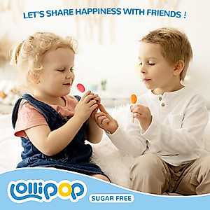 DC24 DAILY CARE Sugar Free Lollipops with Vitamin C, Healthy Suckers with Xylitol, Assorted Fruit Flavored Hard Candy for Kids, Non-GMO, Gluten Free, 64 Count