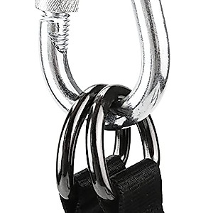 ISusser 4 PCS Black Tree Swing Straps Hanging Kit with 4 Carabiners, 24cm / 9.4inches Length Tree Swing Hanging Kit Holds 220 lbs Perfect for Tree Swing Hammocks