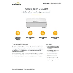 CBA550 Adapter (150M-D Modem) with 1-yr NetCloud Essentials for Branch LTE Adapters (Standard) with Support