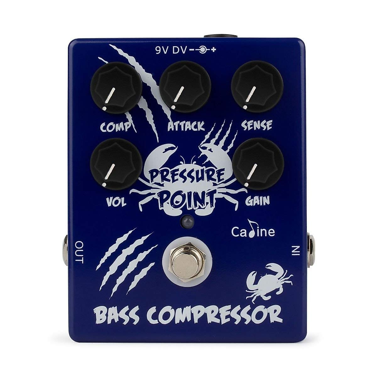 Caline Electric Guitar Effects Pedal Mini Bass Compressor True Bypass Effect Pedal Aluminium-alloy Blue CP-45