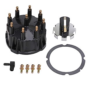 Distributor Cap and Ignition Rotor Kit for 5.0L, 5.7L, 7.4L, 8.2L, 350 V8 Engines with Thunderbolt IV and V HEI Ignitions - Replaces 805759Q3, 805759T3, 805759T1, 18-5395, 18-5273