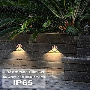 CHNXU LED Outdoor Deck Lights Kits, Φ1.38in Warm White 20 Pack Bronze, Low Voltage 12 Volt DC IP65 Waterproof, Electric Wired Recessed Stair Step Riser Mini Under Landscape Lighting for Outside Yard