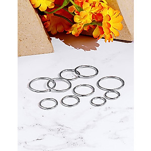 Dyknasz 10PCS 16G Surgical Steel Hinged Clicker Segment Septum Lip Nipple Ring Hoop Cartilage Tragus Helix Sleeper Earrings Piercing Jewelry for Women Men 8mm 10mm 12mm 14mm 16mm Silver