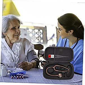 BELLIFFY 1pc Storage Bag Mini Pouch for Nurse Hard Case Accessories Galvanized Round Tray Travel Organizer Bags Carrying Bag Pink Eva